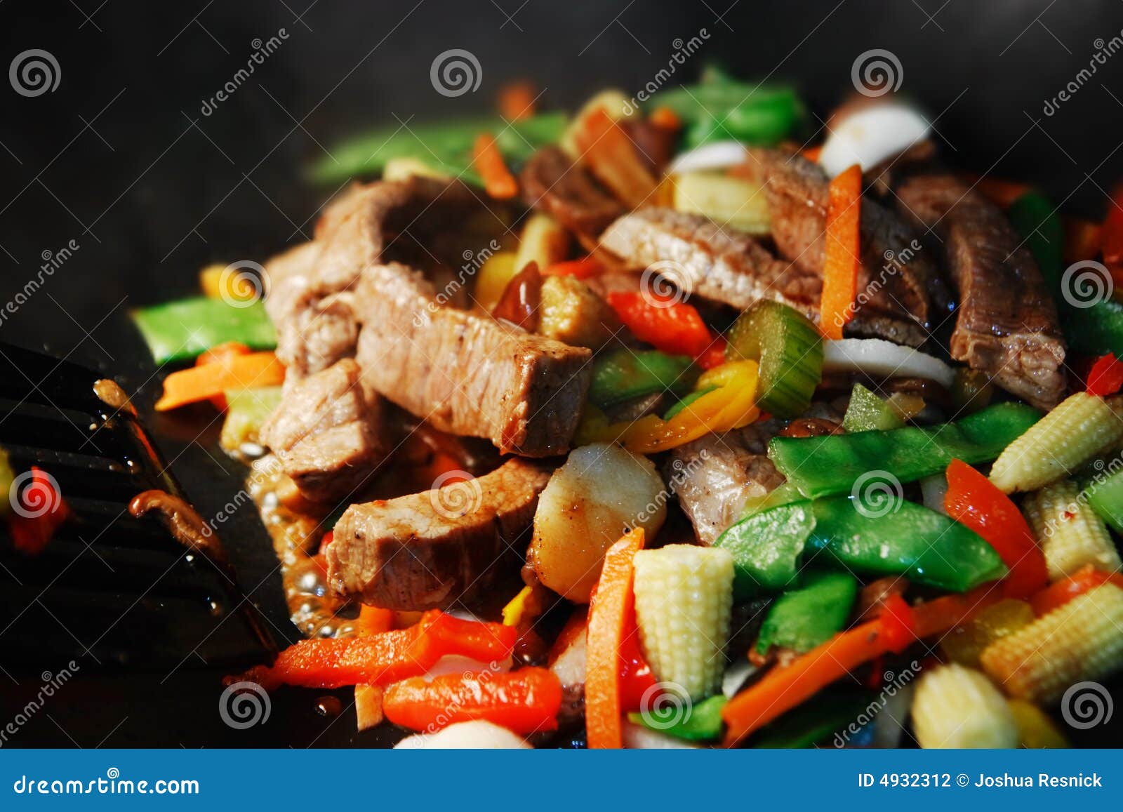 Wok Stir Fry stock photo. Image of cook, yellow, focus - 4932312