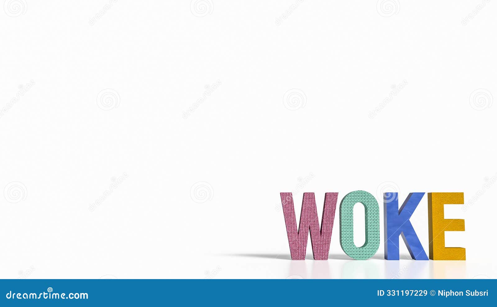 The Woke Text for Modern Social Justice Movements 3d Rendering Stock ...