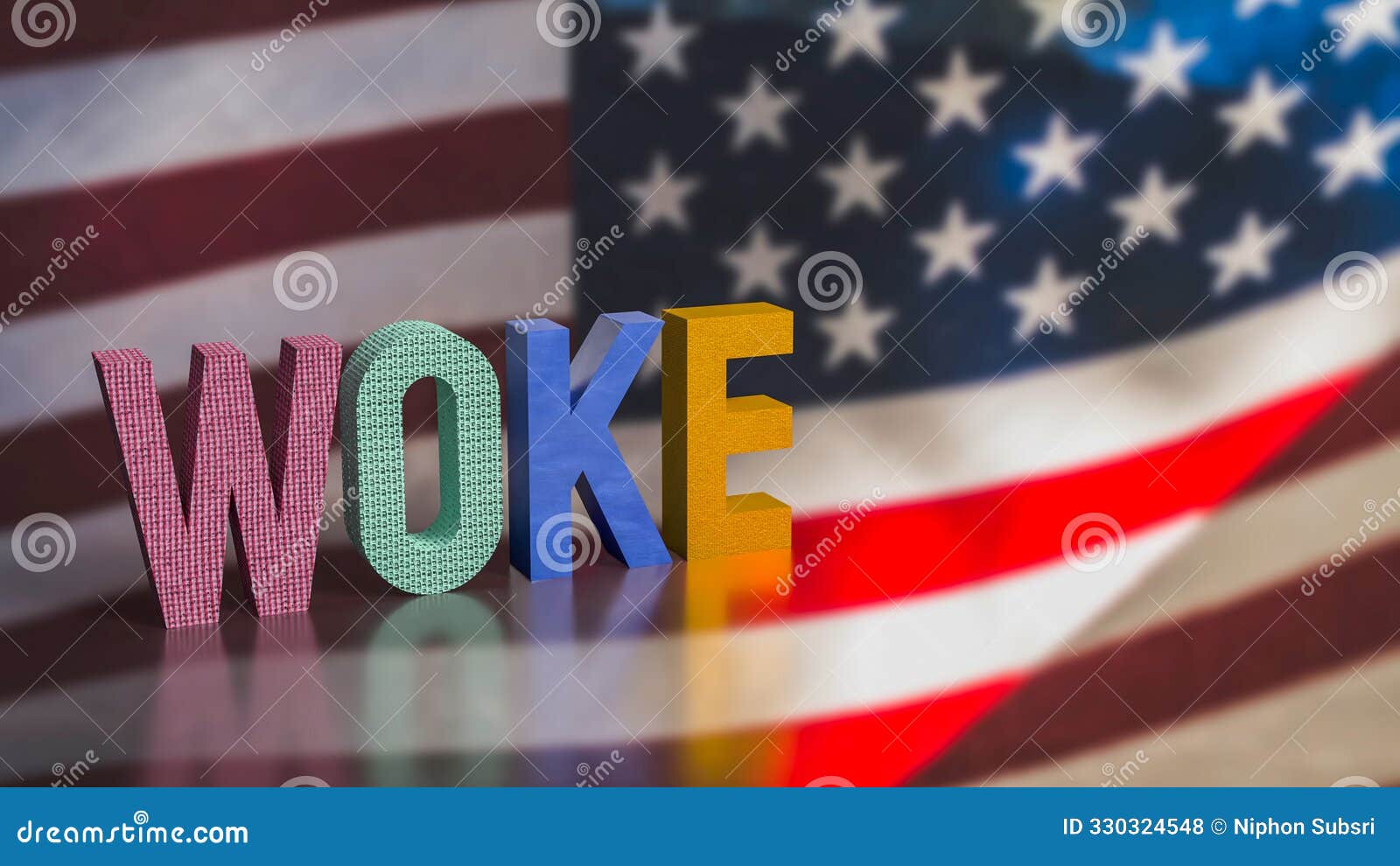 The Woke Text for Modern Social Justice Movements 3d Rendering Stock ...