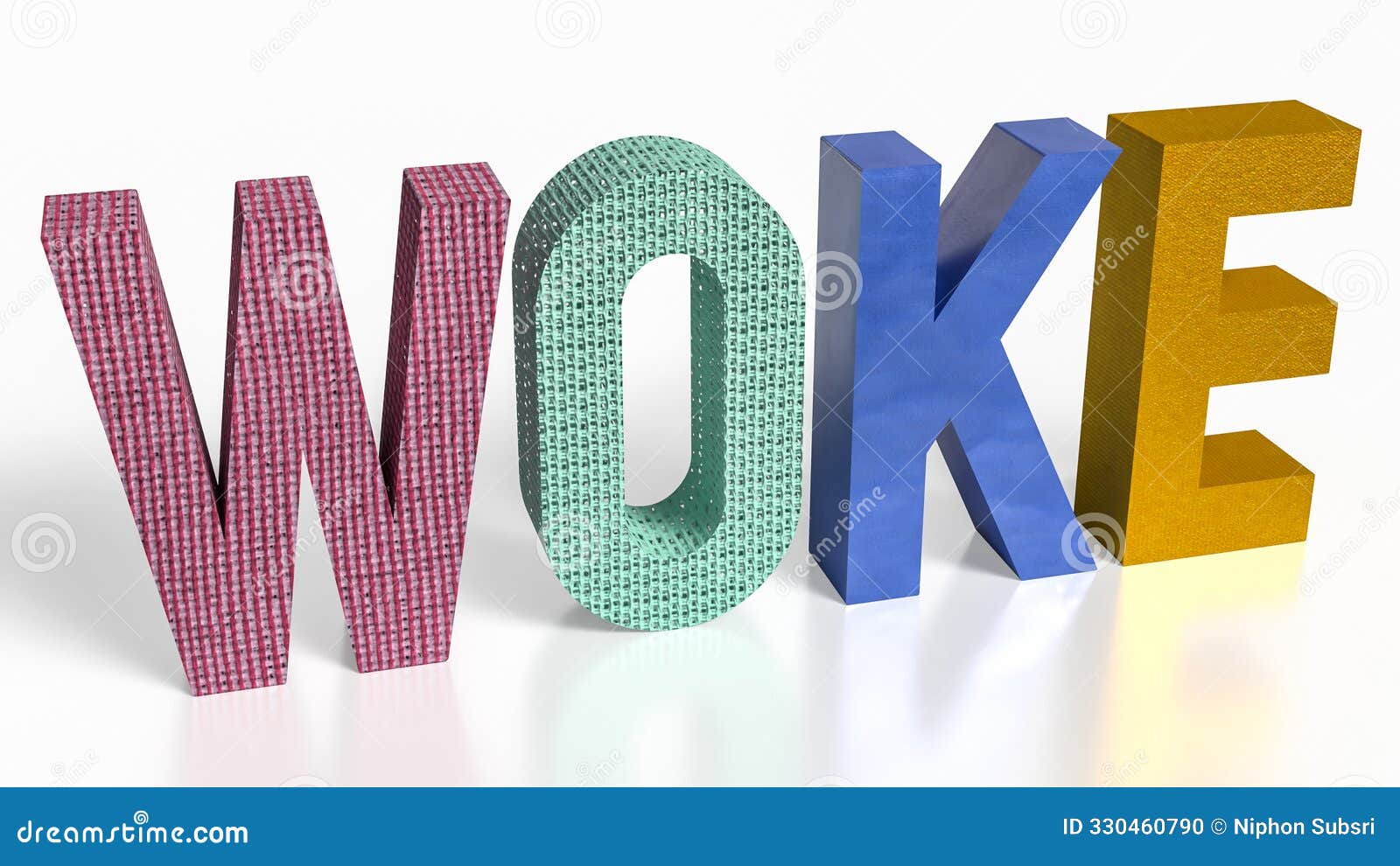 The Woke Text for Modern Social Justice Movements 3d Rendering Stock ...