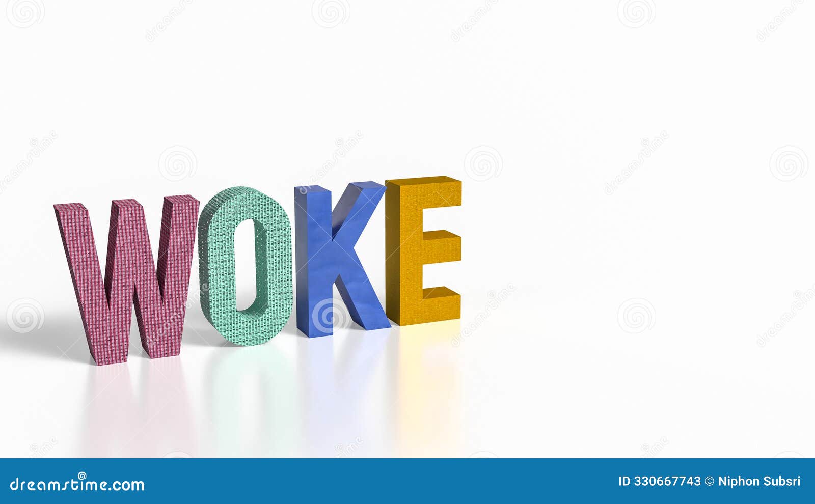 The Woke Text for Modern Social Justice Movements 3d Rendering Stock ...