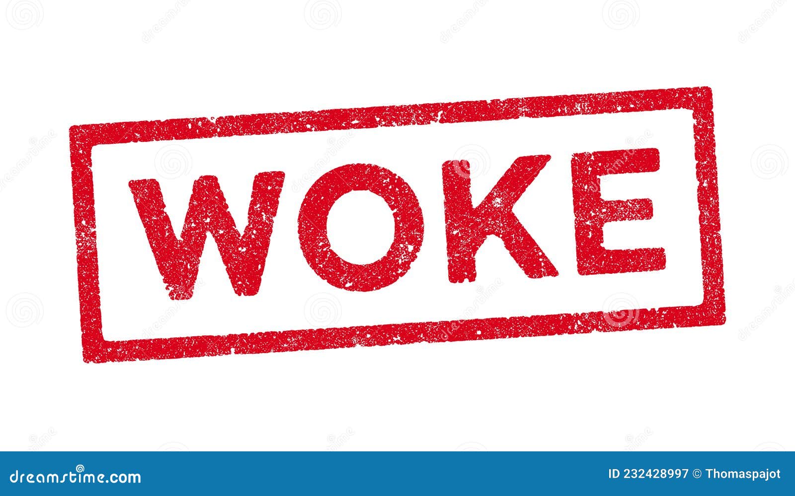 Woke red ink stamp stock vector. Illustration of alert - 232428997