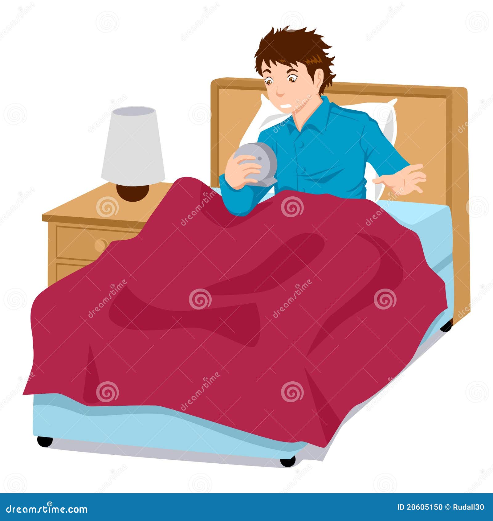 Woke Up Late stock vector. Illustration of isolation - 20605150