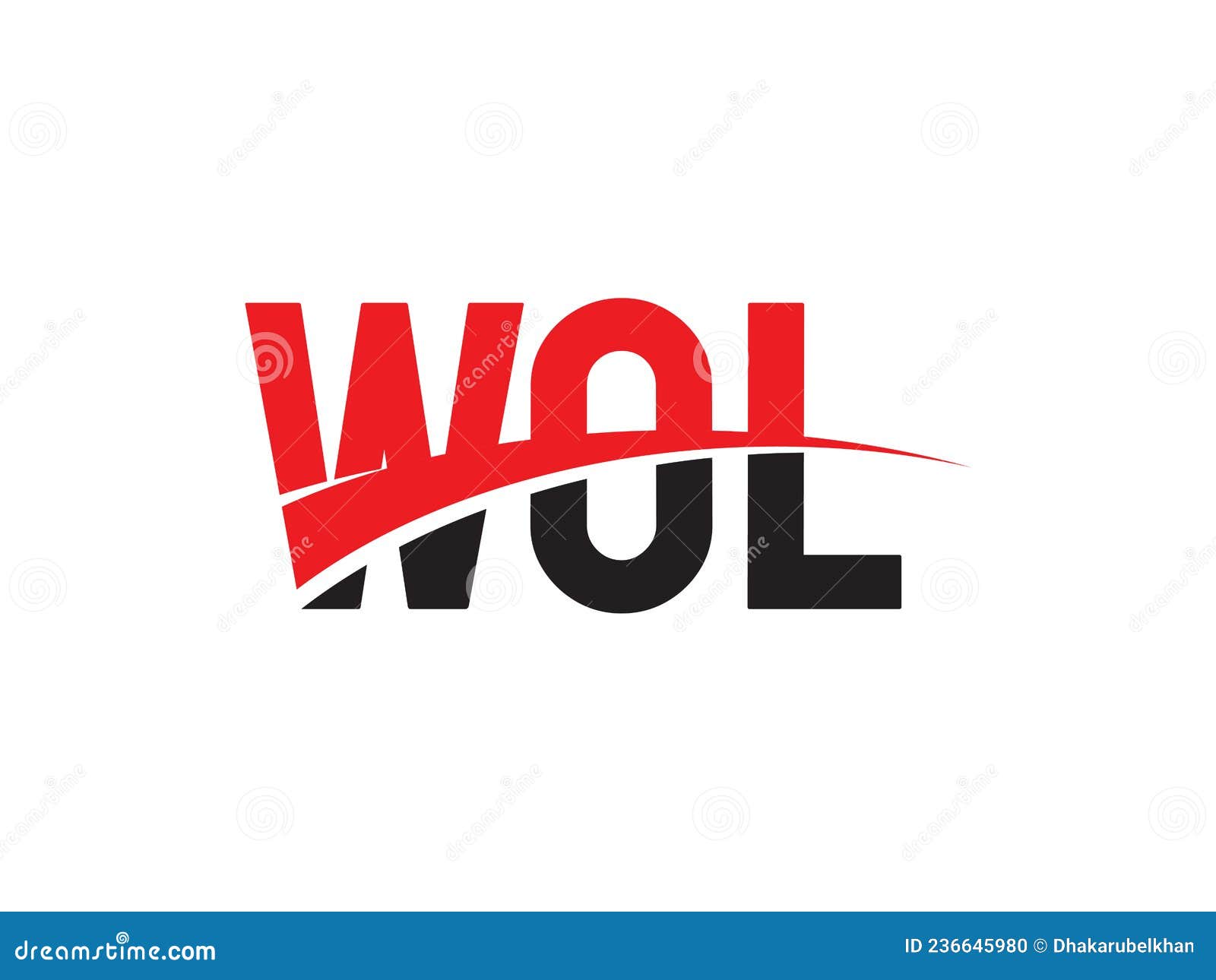 WOL Letter Initial Logo Design Vector Illustration Stock Vector ...