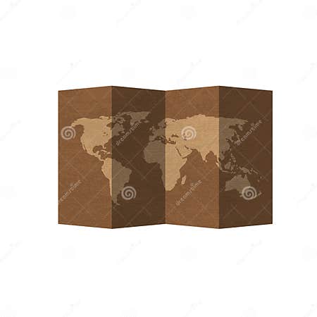 Wold Map fold old stock vector. Illustration of earth - 55452673