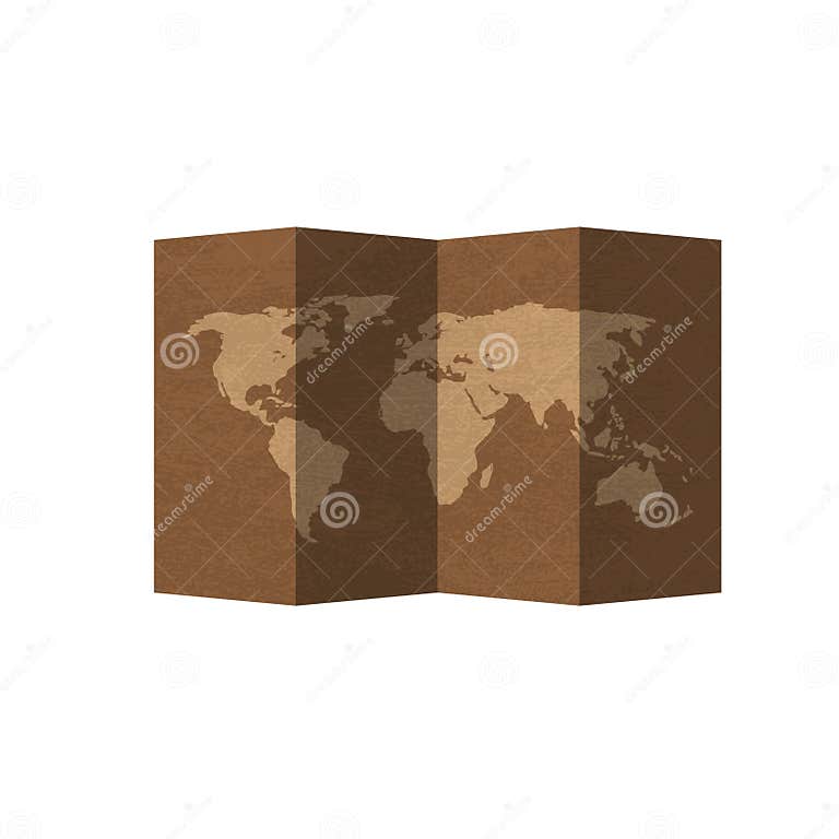 Wold Map fold old stock vector. Illustration of earth - 55452673
