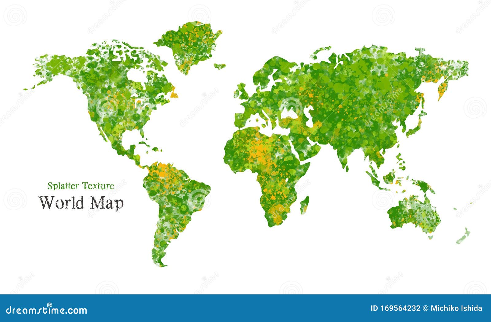 Wold Map With Splatter Texture Vector Illustration | CartoonDealer.com ...