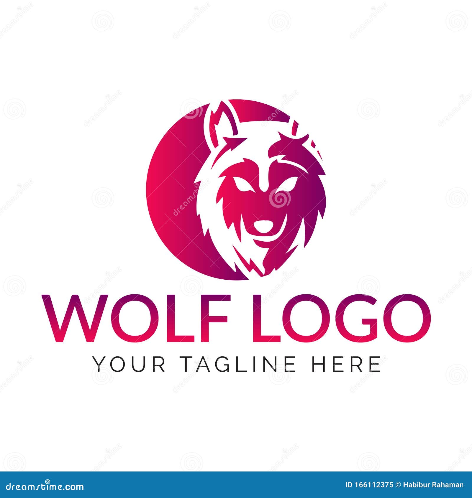 Wolf Abstract Logo Design for Business Stock Vector - Illustration of ...