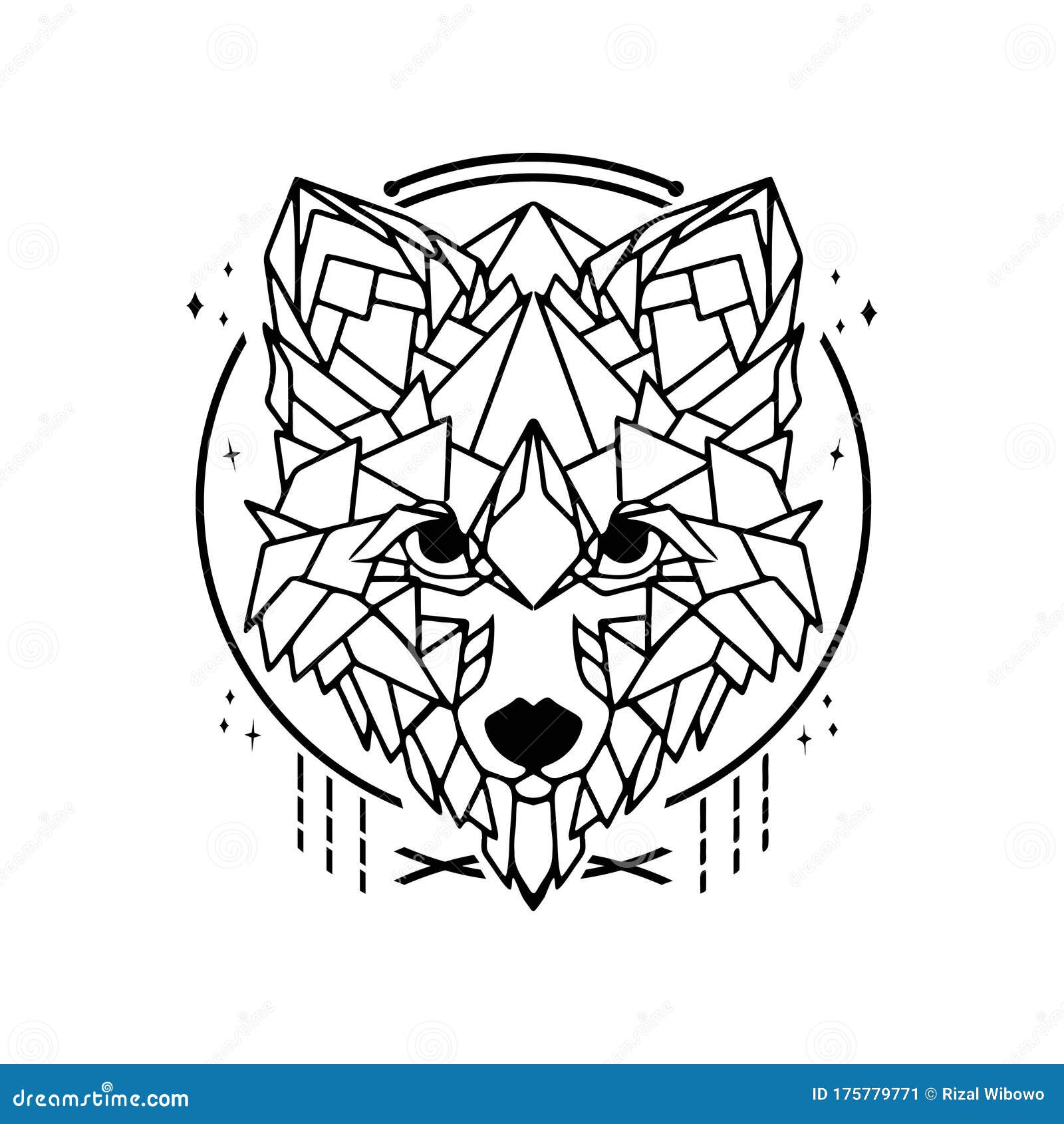 Wolf Abstract Polygonal Illustration Design Stock Vector - Illustration ...