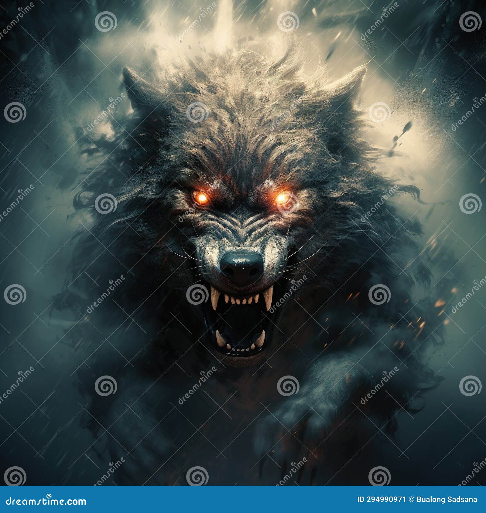 Wolf afraid stock illustration. Illustration of omega - 294990971
