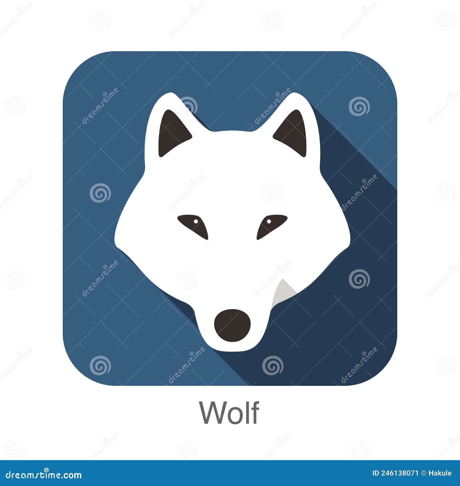 Wolf Animal Ui Flat Design, Vector Stock Vector - Illustration of ...