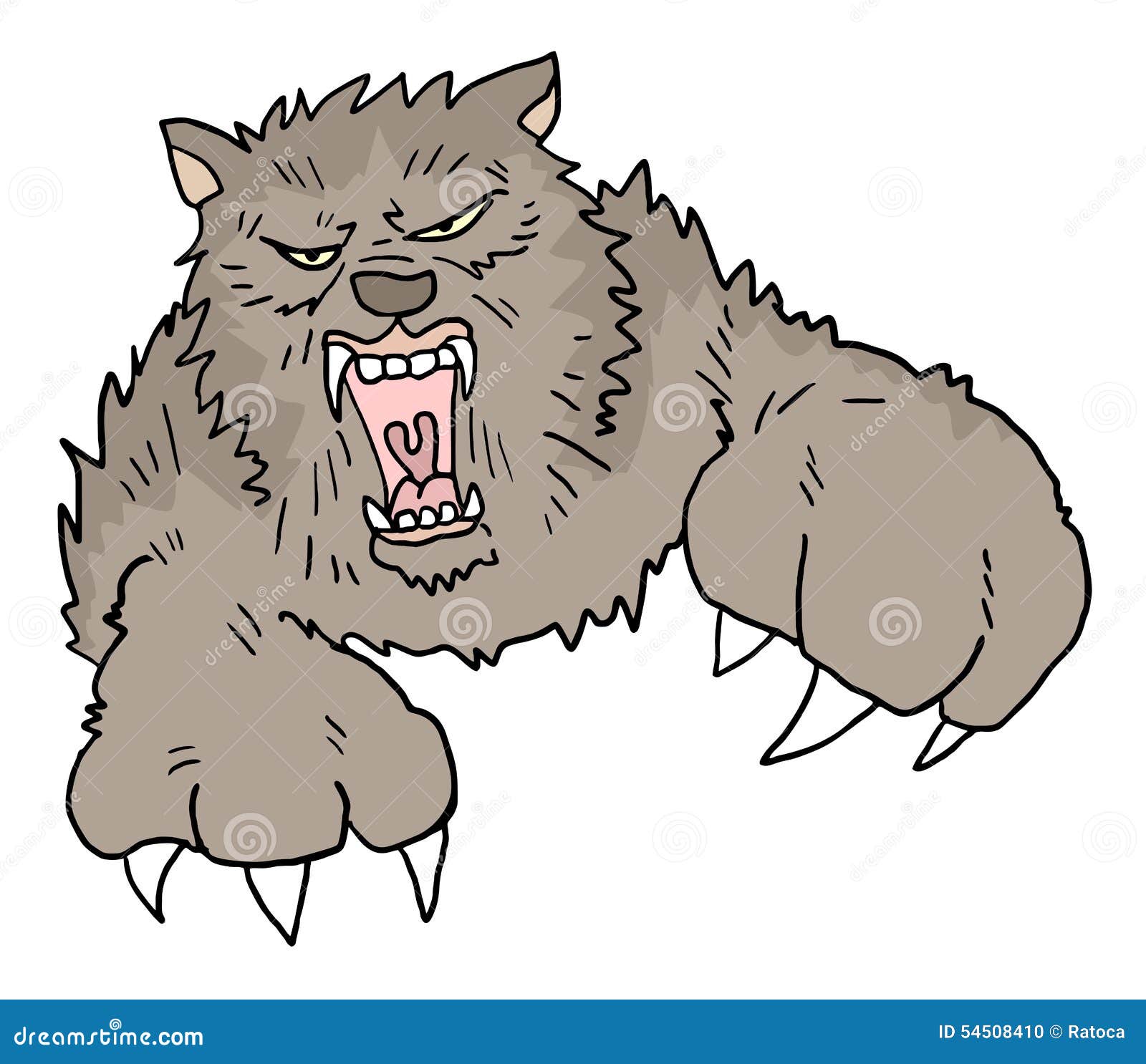 Wolf attack stock vector. Illustration of wolf, howling - 54508410