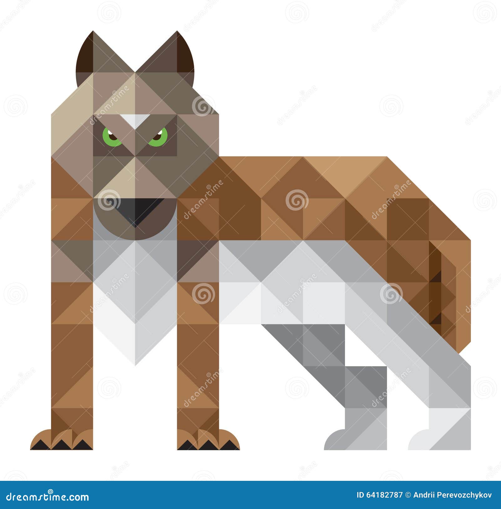 Wolf Built of Triangular Elements Stock Vector - Illustration of ...
