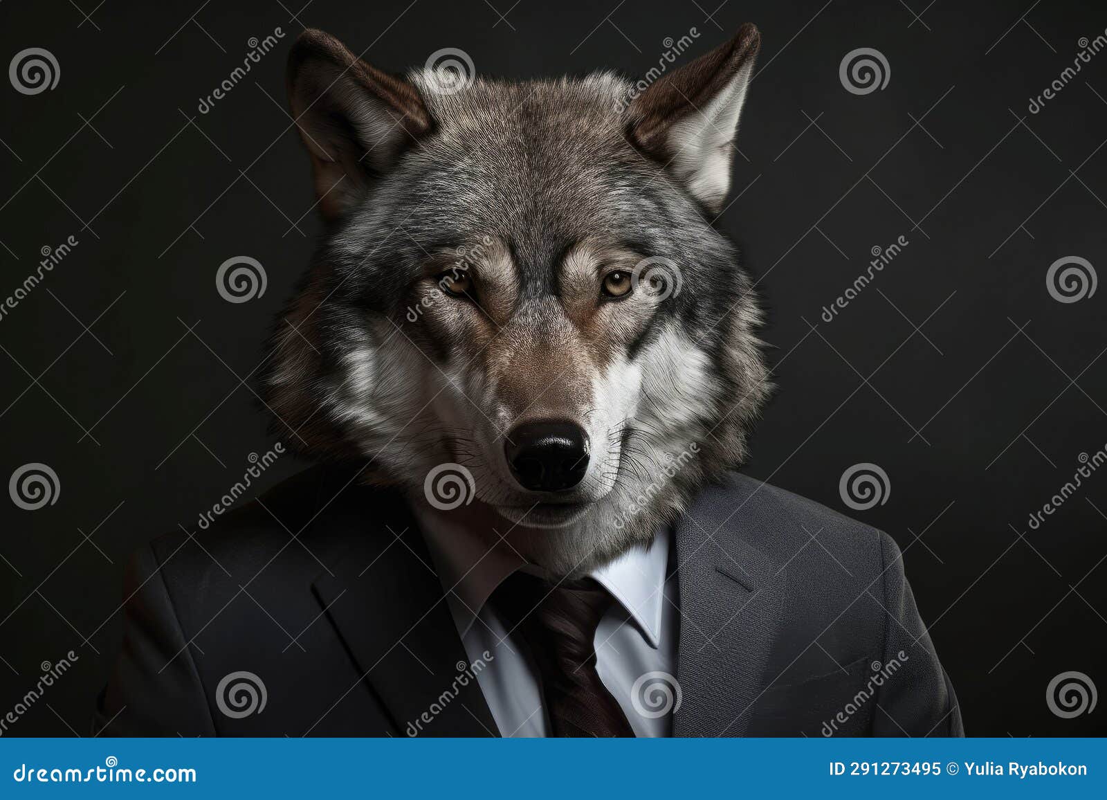 A Wolf In A Business Suit. AI Generated Stock Photography ...