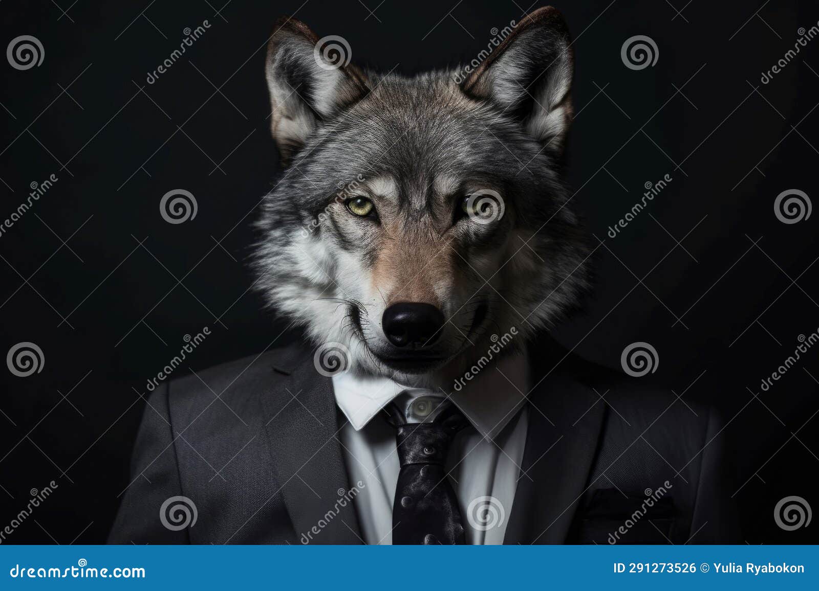 A Wolf In A Business Suit. AI Generated Stock Photography ...