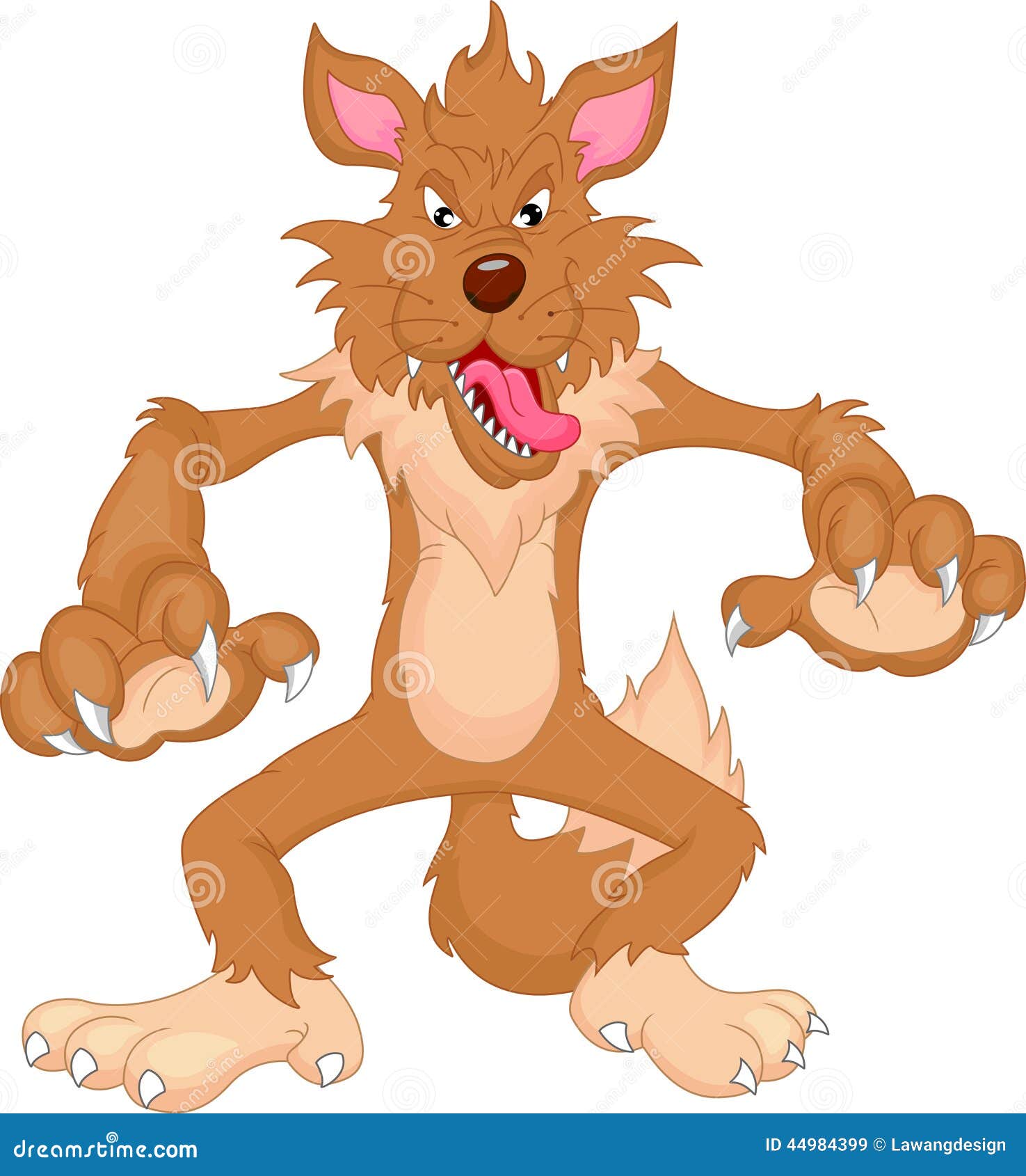 Wolf cartoon stock vector. Illustration of dangerous - 44984399