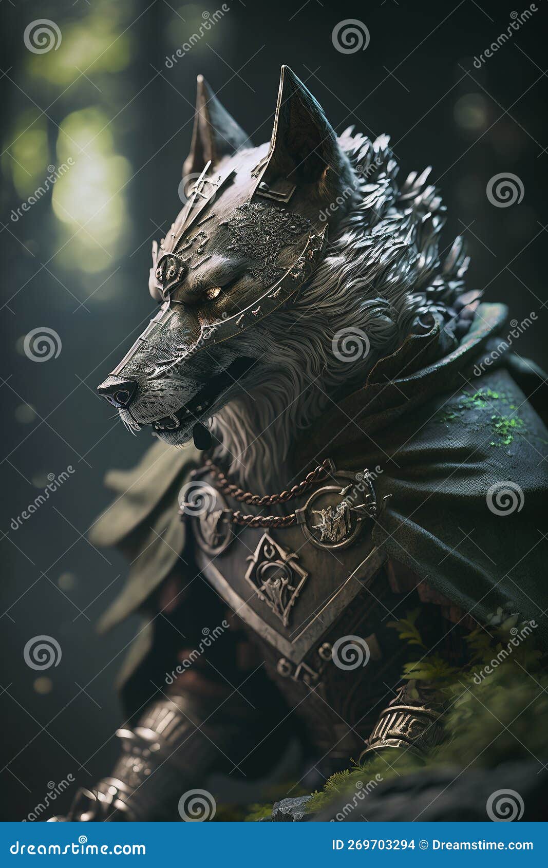 Wolf Character with RPG Game Model Stock Illustration - Illustration of ...