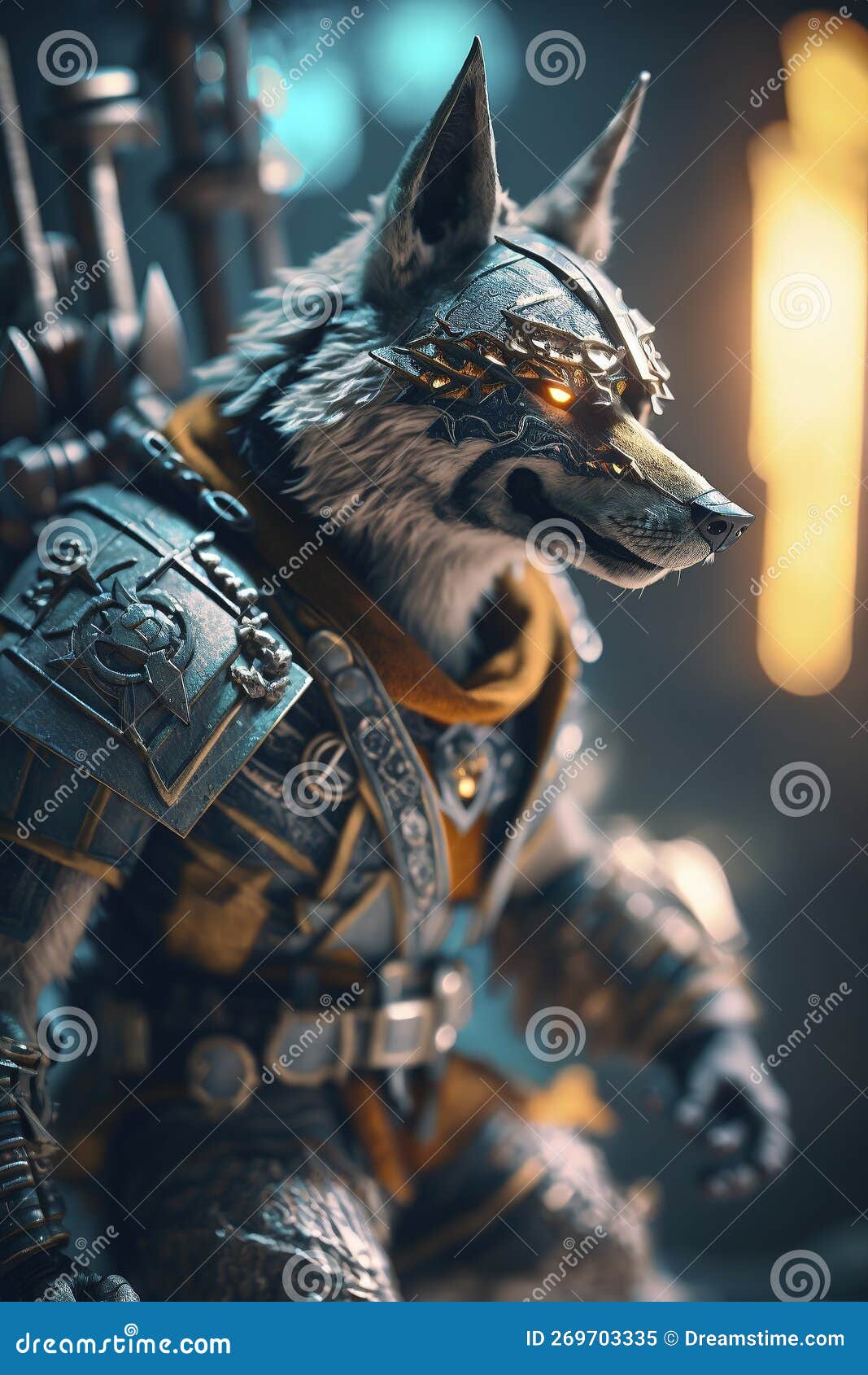 Wolf Character with RPG Game Model Stock Illustration - Illustration of ...