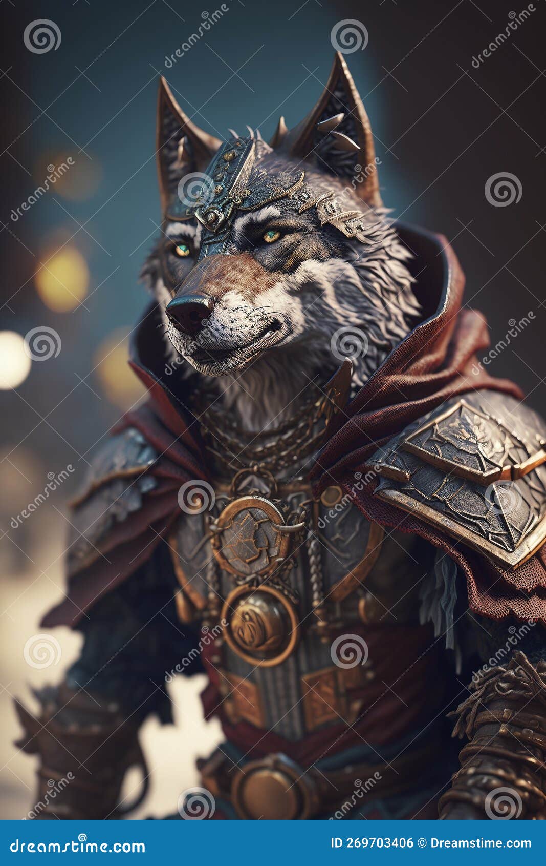 Wolf Character with RPG Game Model Stock Illustration - Illustration of ...