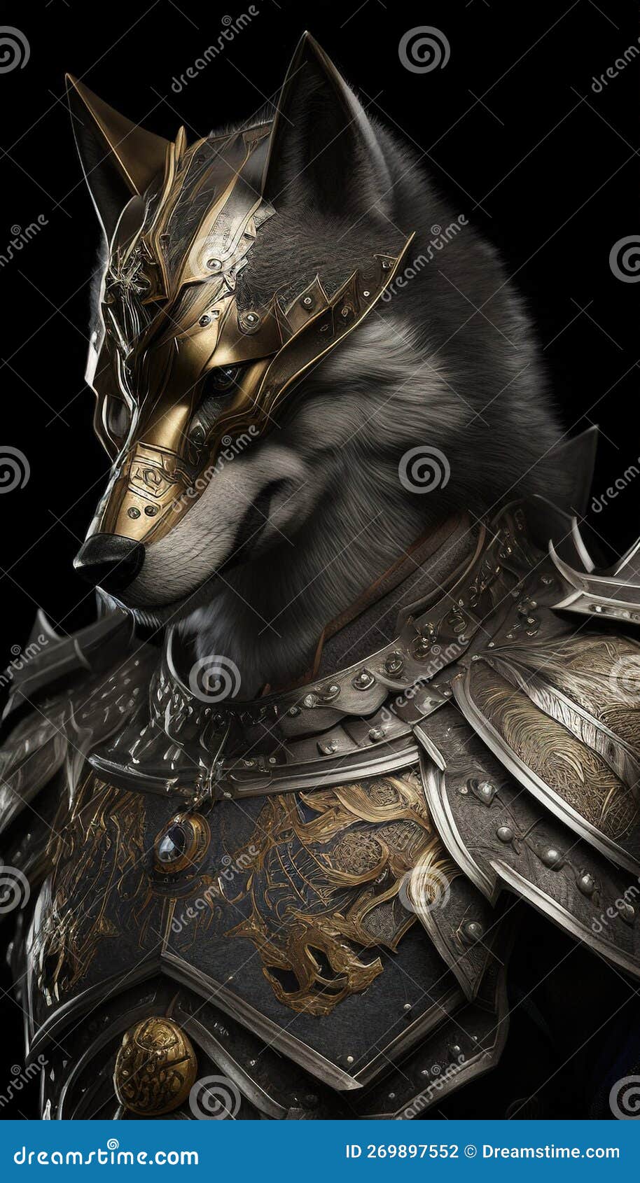 Wolf in Chinese Armor Portrays a Cunning and Strategic Figure ...