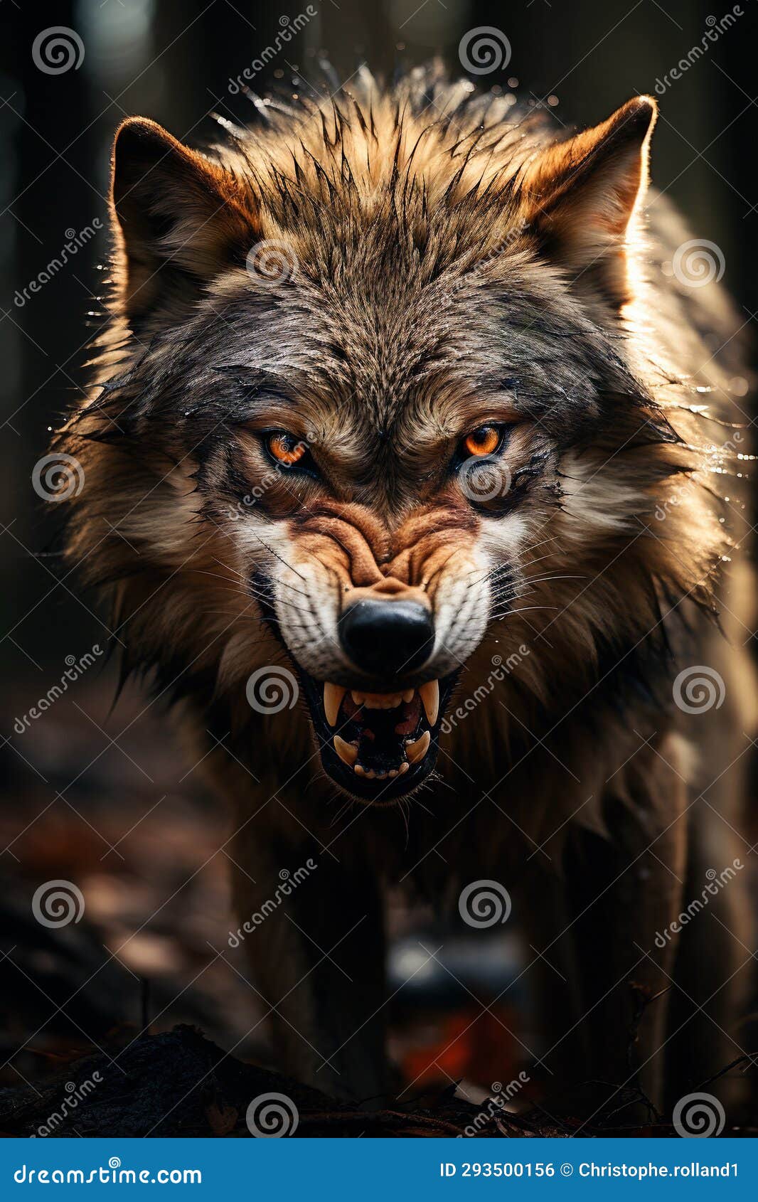 Wolf Closeup Portrait - Generative AI Stock Photo - Image of closeup ...