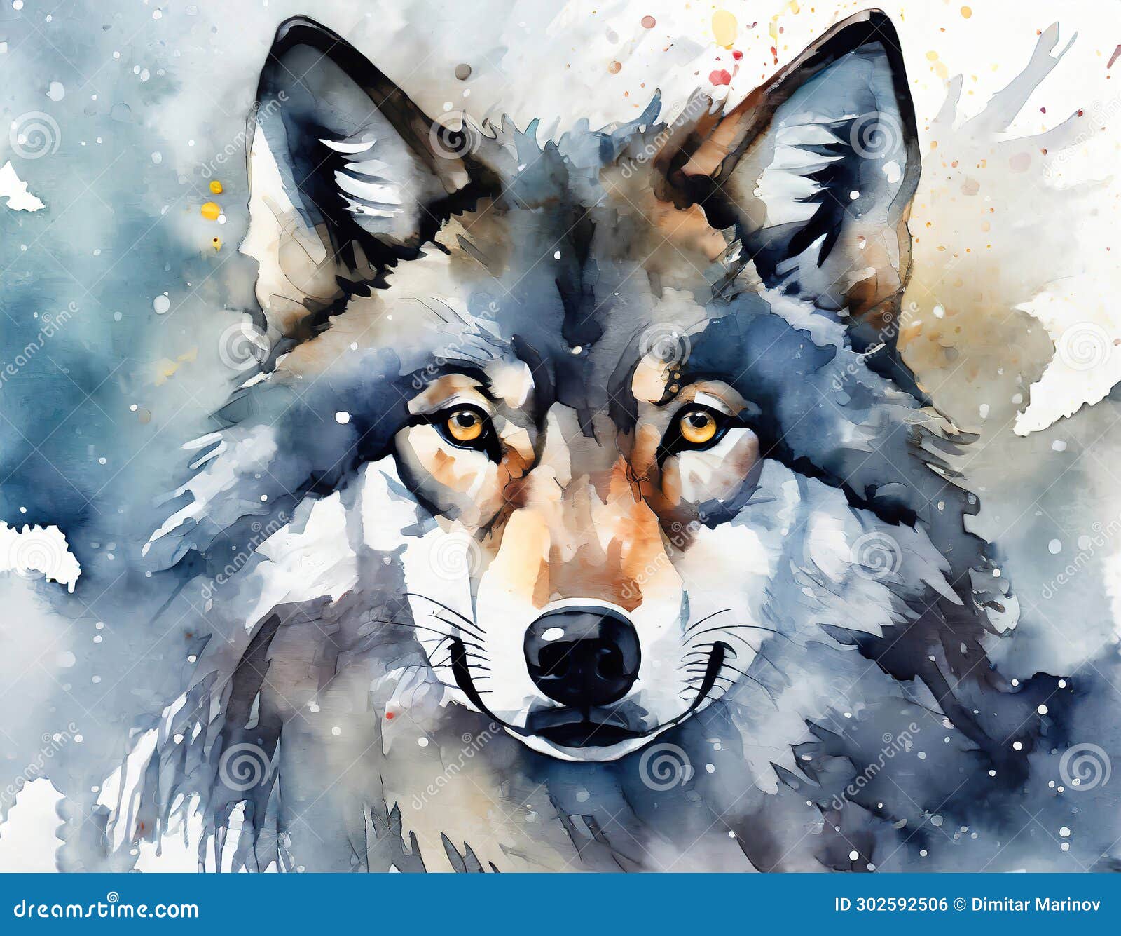 Wolf head stock illustration. Illustration of predator - 302592506
