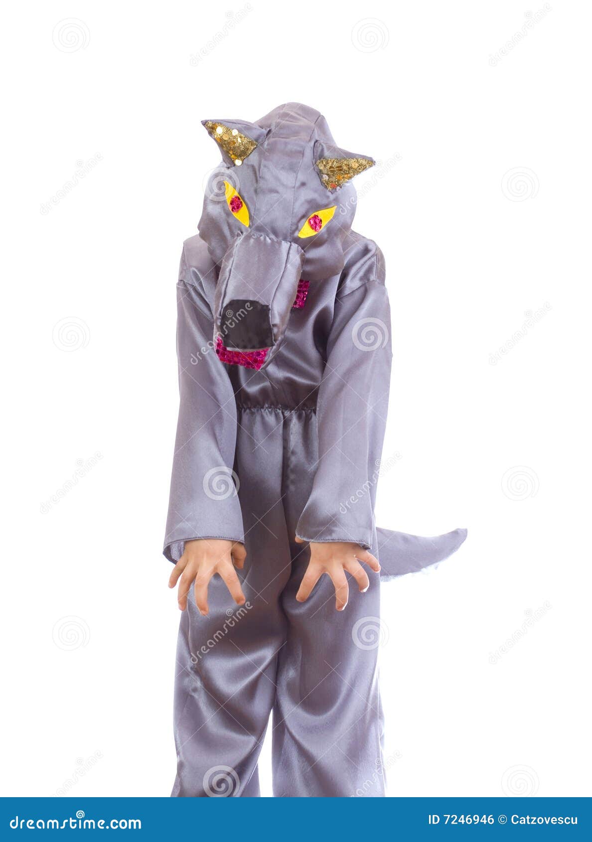 Wolf costume stock photo. Image of role, cute, happy, mouth - 7246946