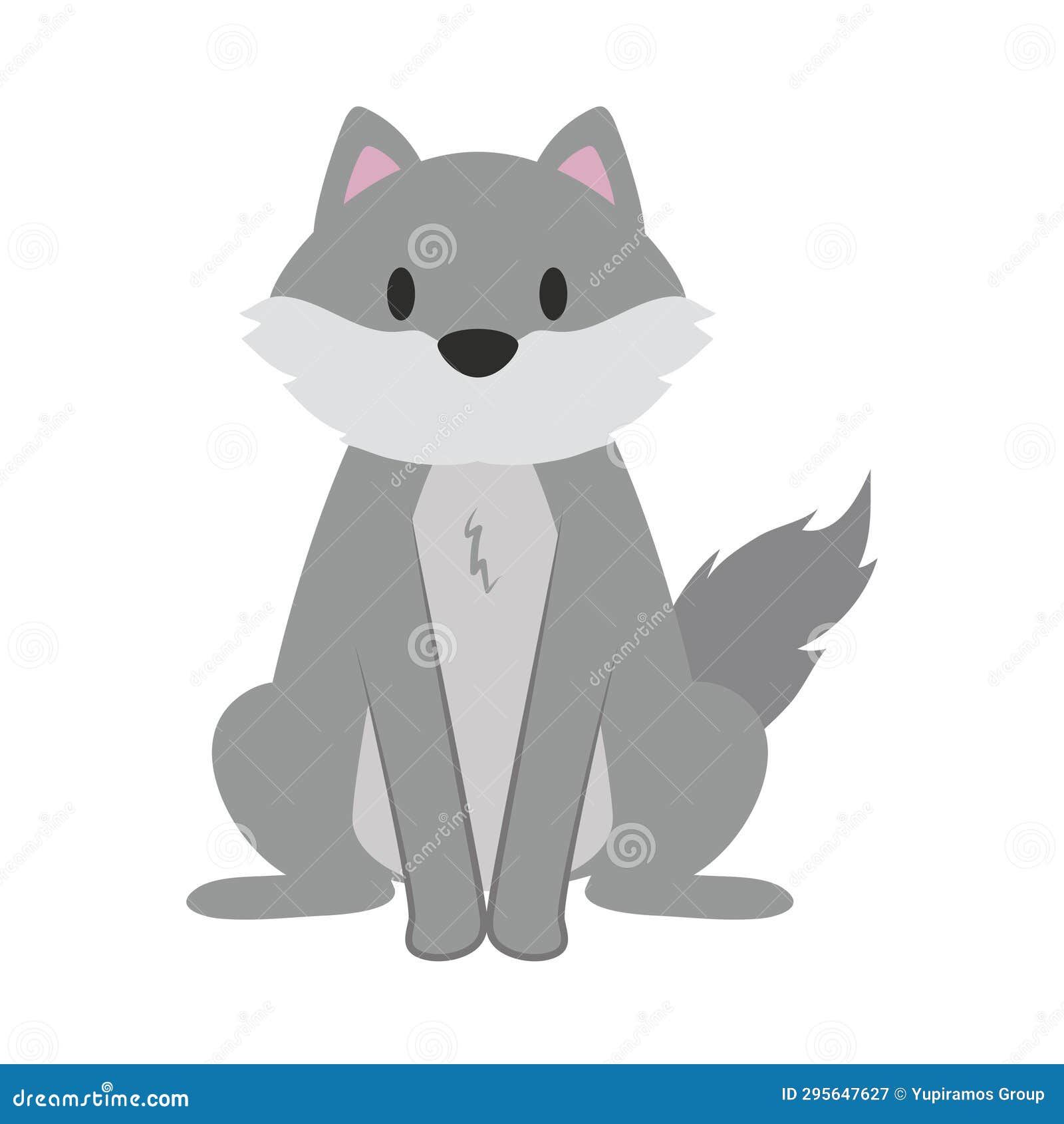 Wolf cute illustration stock vector. Illustration of design - 295647627