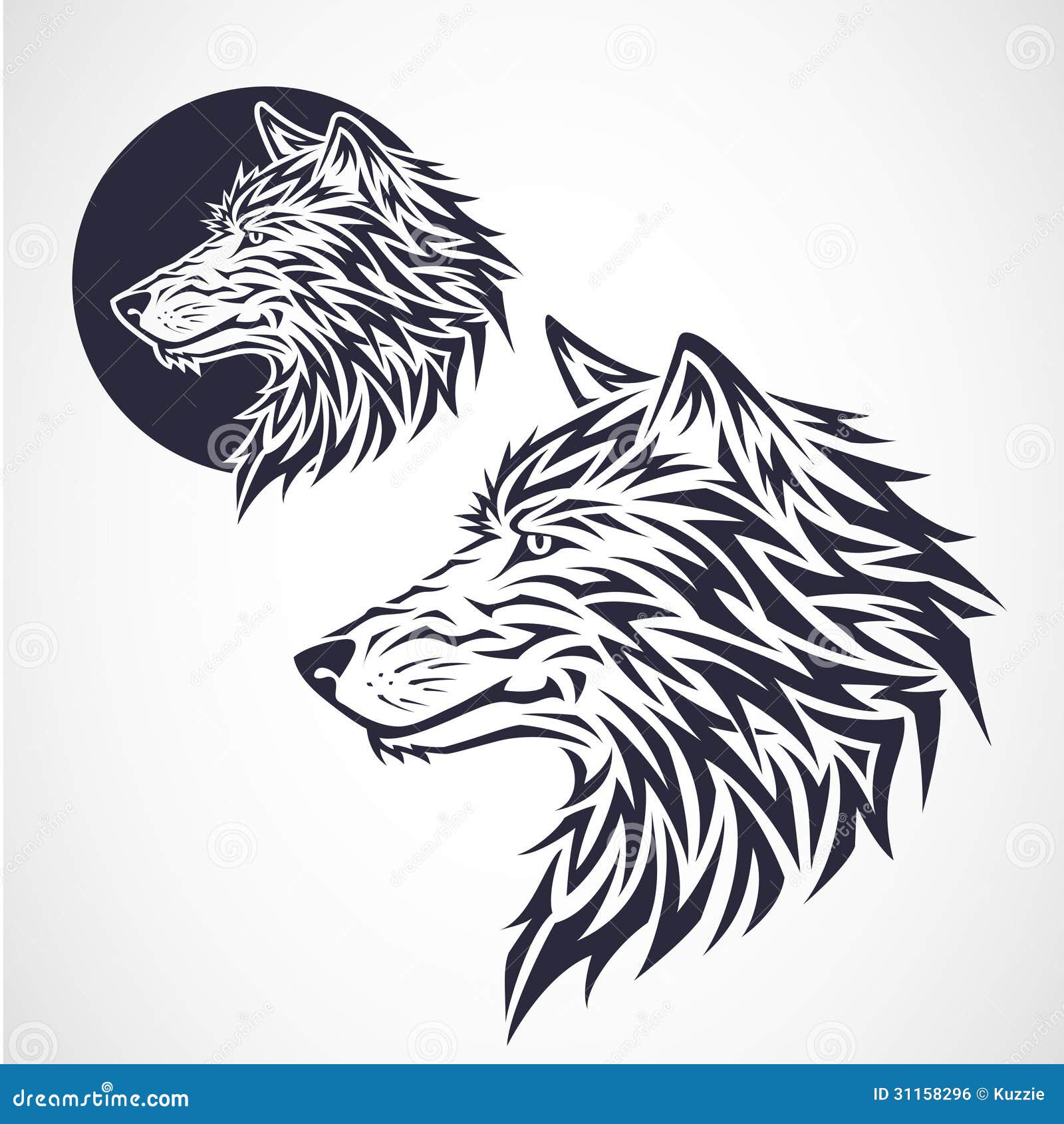 Wolf Emblem stock vector. Illustration of vector, wild - 31158296