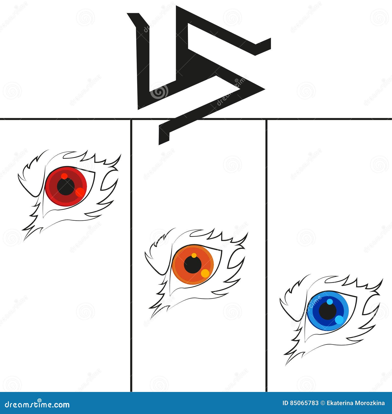 Wolf eyes stock vector. Illustration of vector, celtic - 85065783