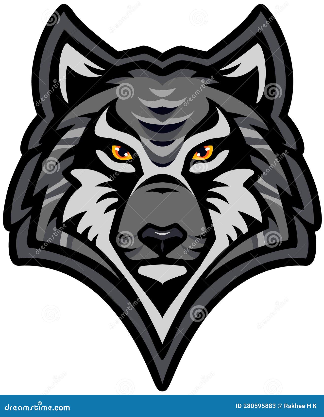 Wolf Face Illustration. Wild. Face. Vector Stock Vector - Illustration ...