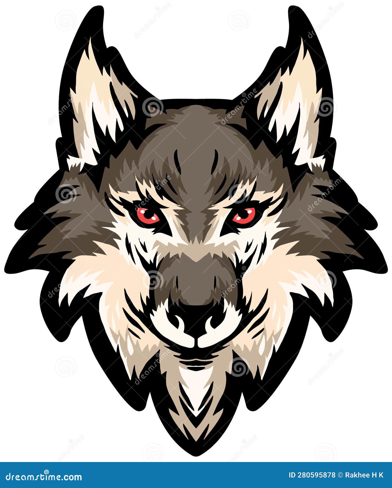 Wolf Face Illustration. Wild. Face. Vector Stock Vector - Illustration ...