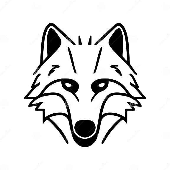 Wolf face symbol stock illustration. Illustration of mascot - 340999272