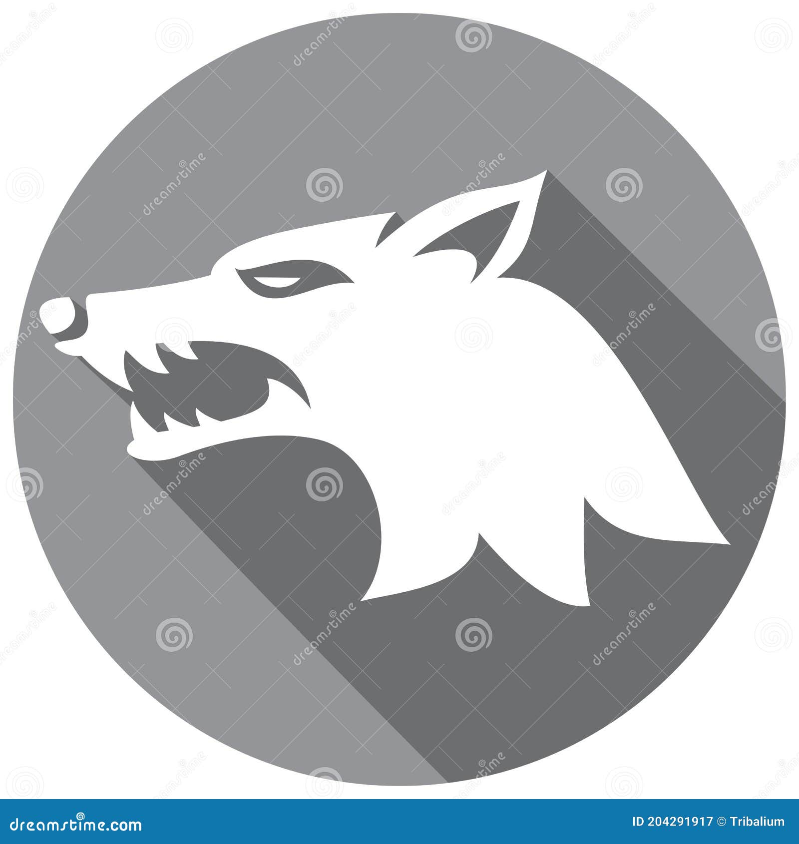 Wolf Face Symbol Icon Vector Illustration Stock Vector - Illustration ...