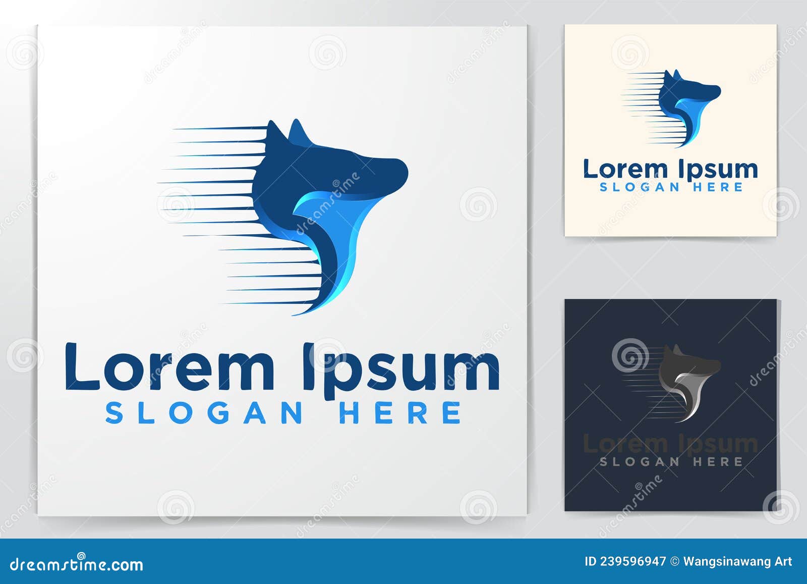 Wolf Fast, Speed Logo Designs, Vector Illustration Stock Vector ...