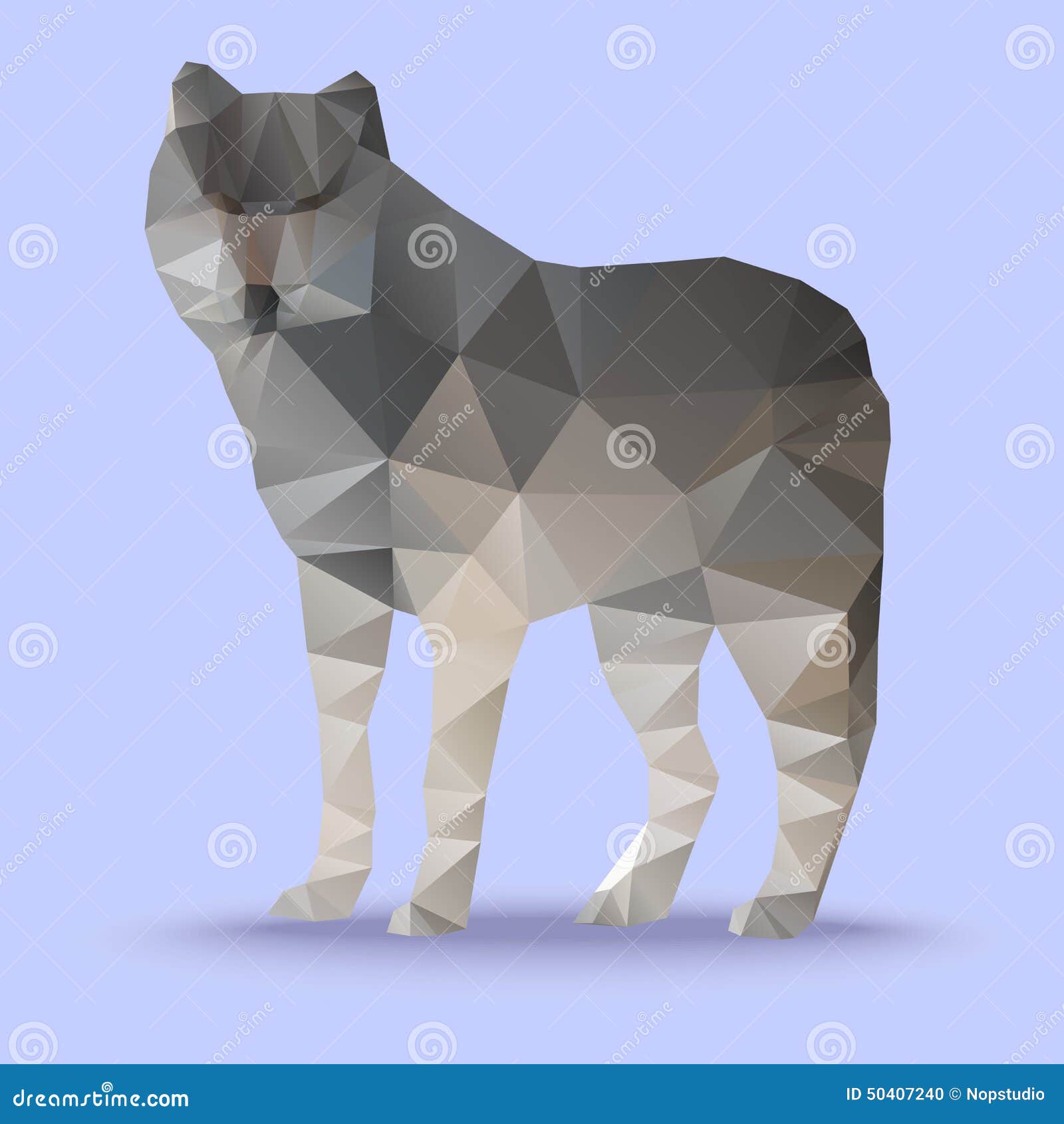 Wolf geometric polygon stock vector. Illustration of card - 50407240