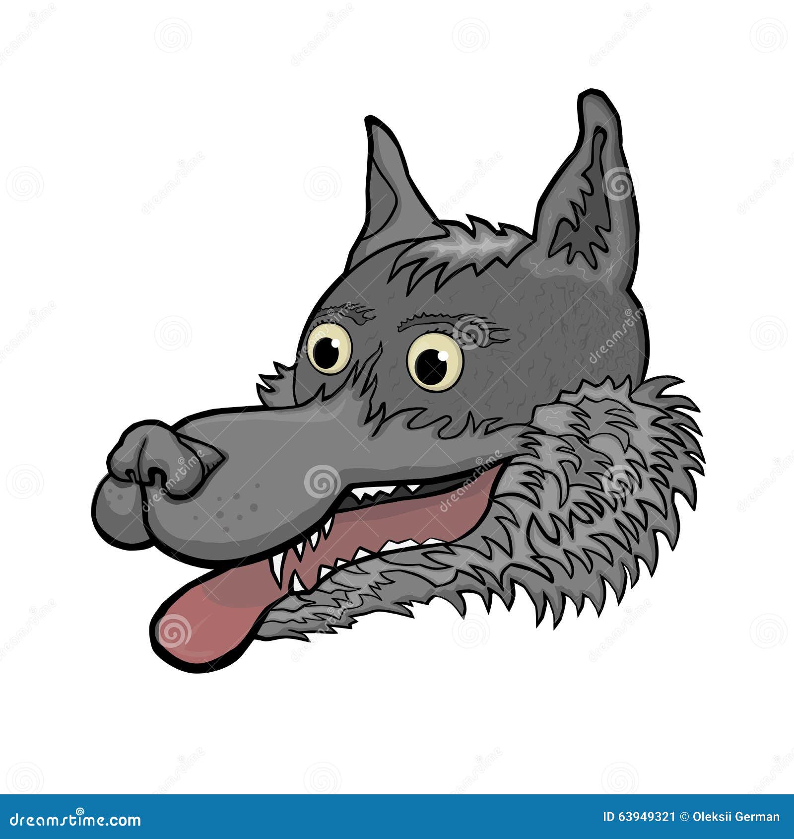 Good Wolf Three Little Pigs Tale Cartoon Stock Illustration ...