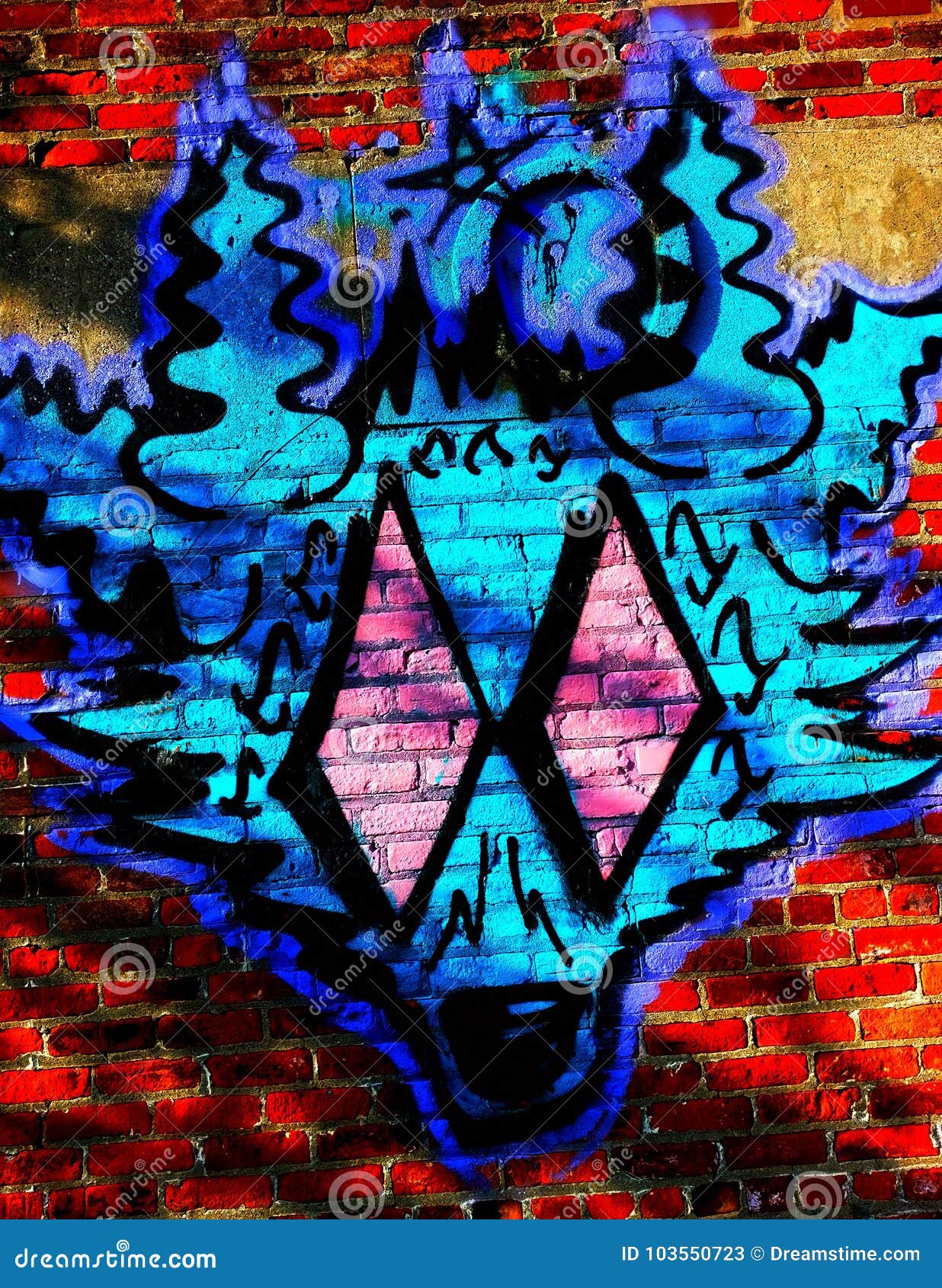 Wolf Graffiti photo stock éditorial. Image du visuels - 103550723