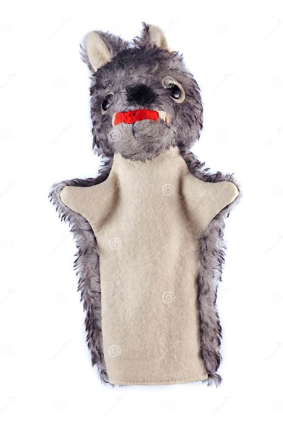 Wolf - hand puppet stock image. Image of adorable, funny - 4476137