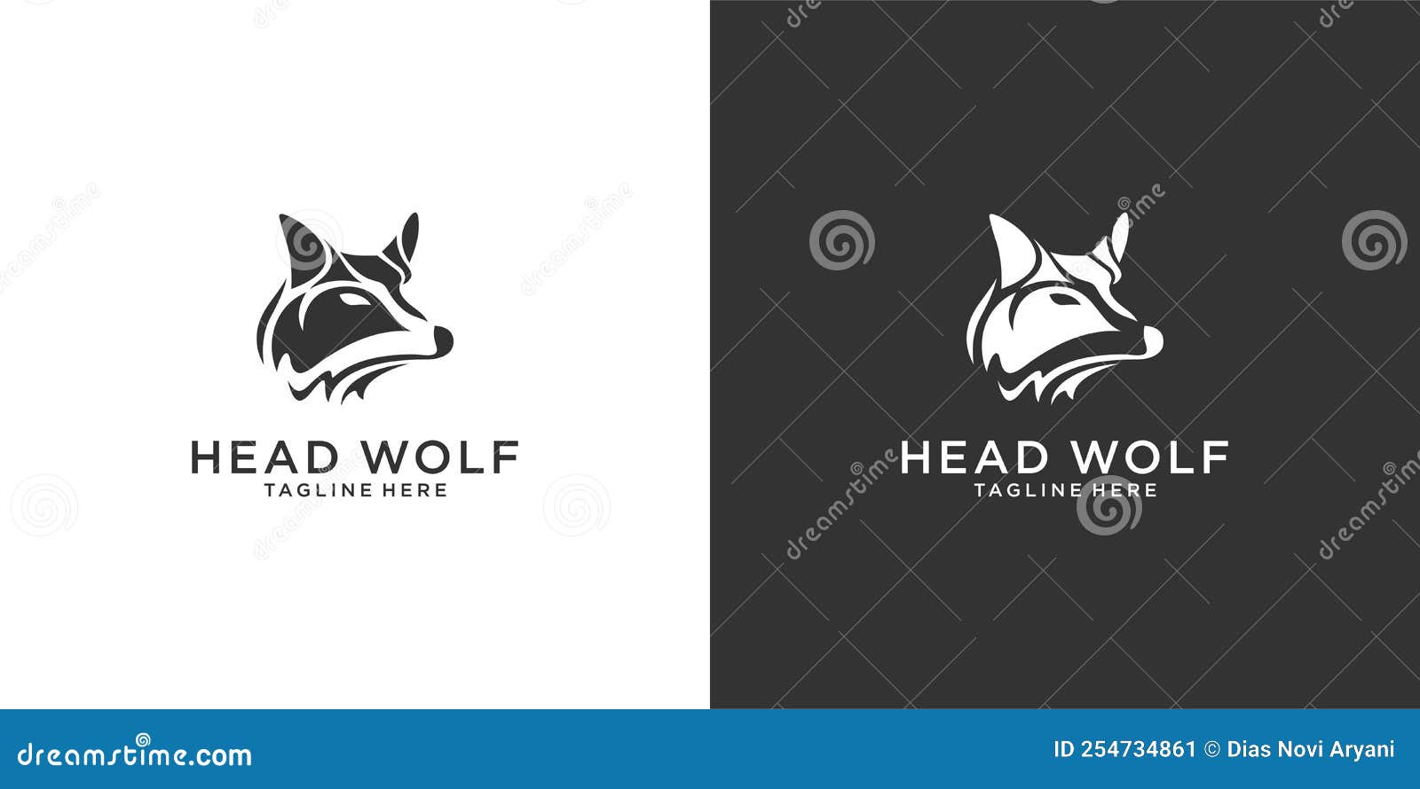 Wolf Head Abstract Vector Logo Design Template Stock Vector ...