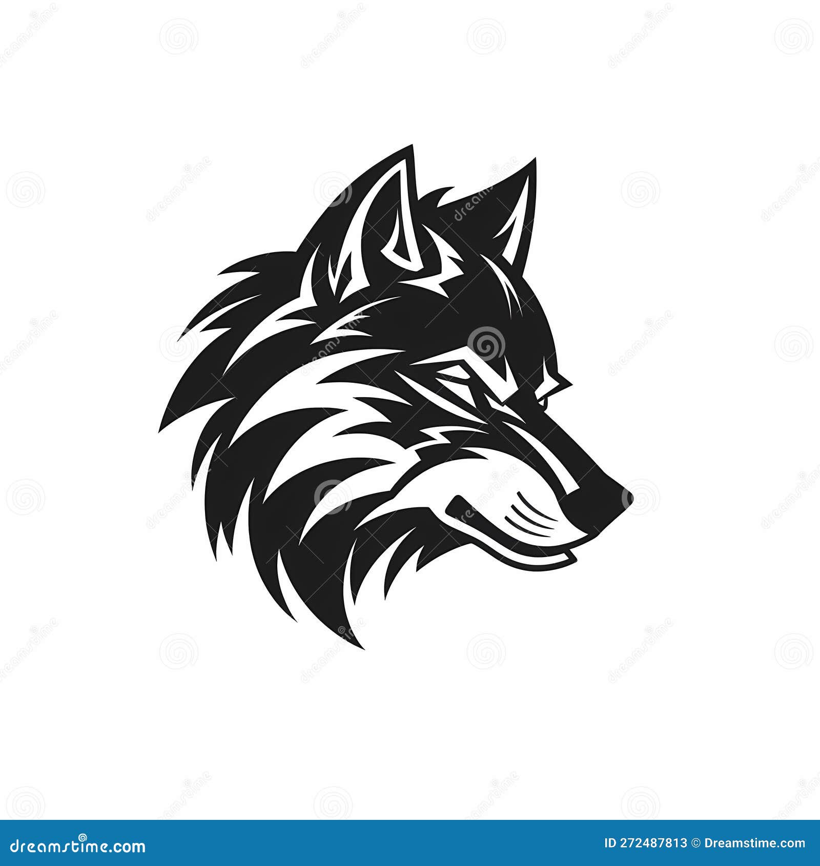 Wolf Head Symbol Illustration. Generative AI Stock Illustration ...