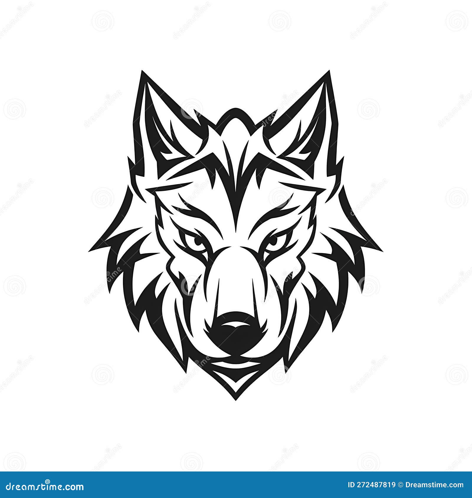 Wolf Head Symbol Illustration. Generative AI Stock Illustration ...
