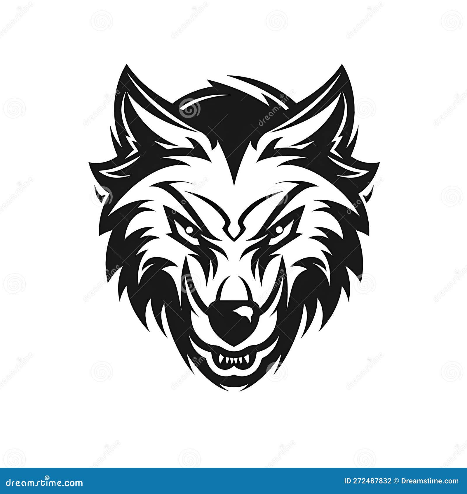 Wolf Head Symbol Illustration. Generative AI Stock Illustration ...