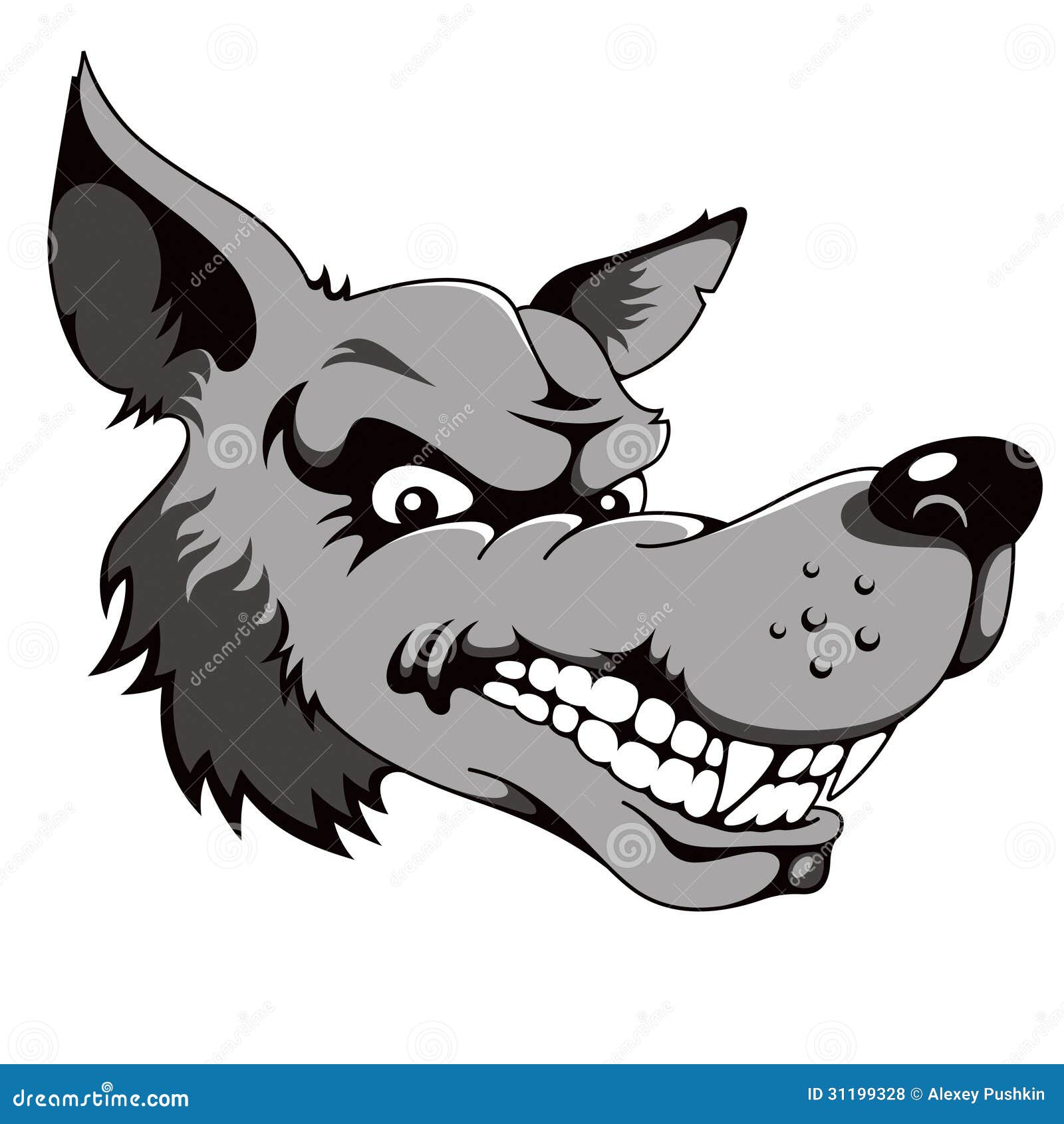 Animated Wolf Head