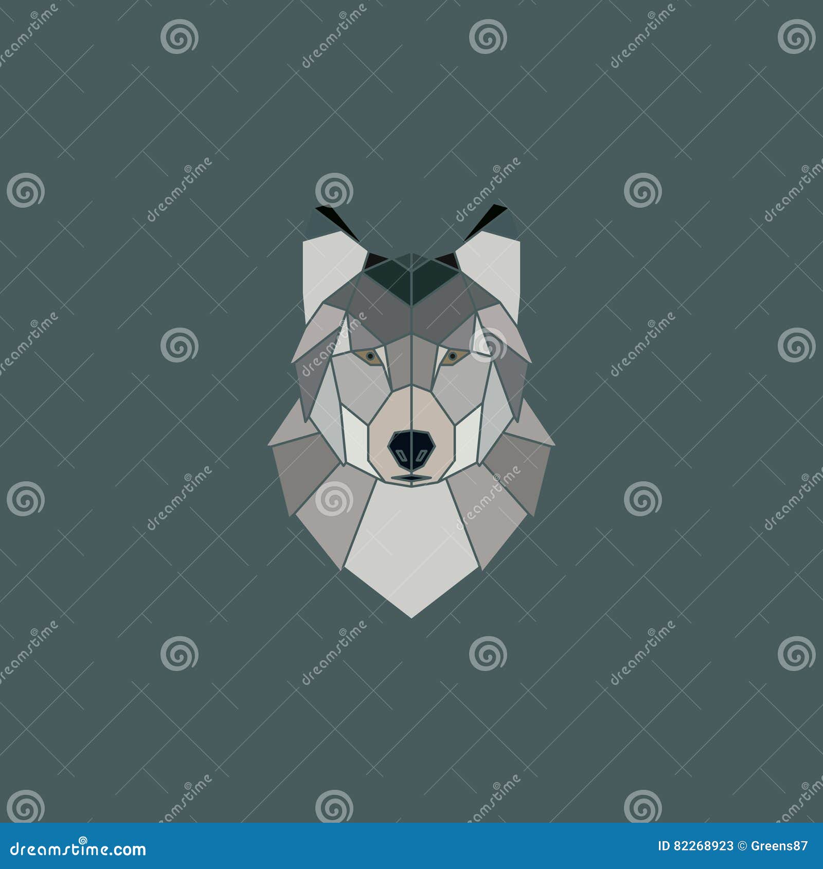 Wolf head geometric stock vector. Illustration of head - 82268923