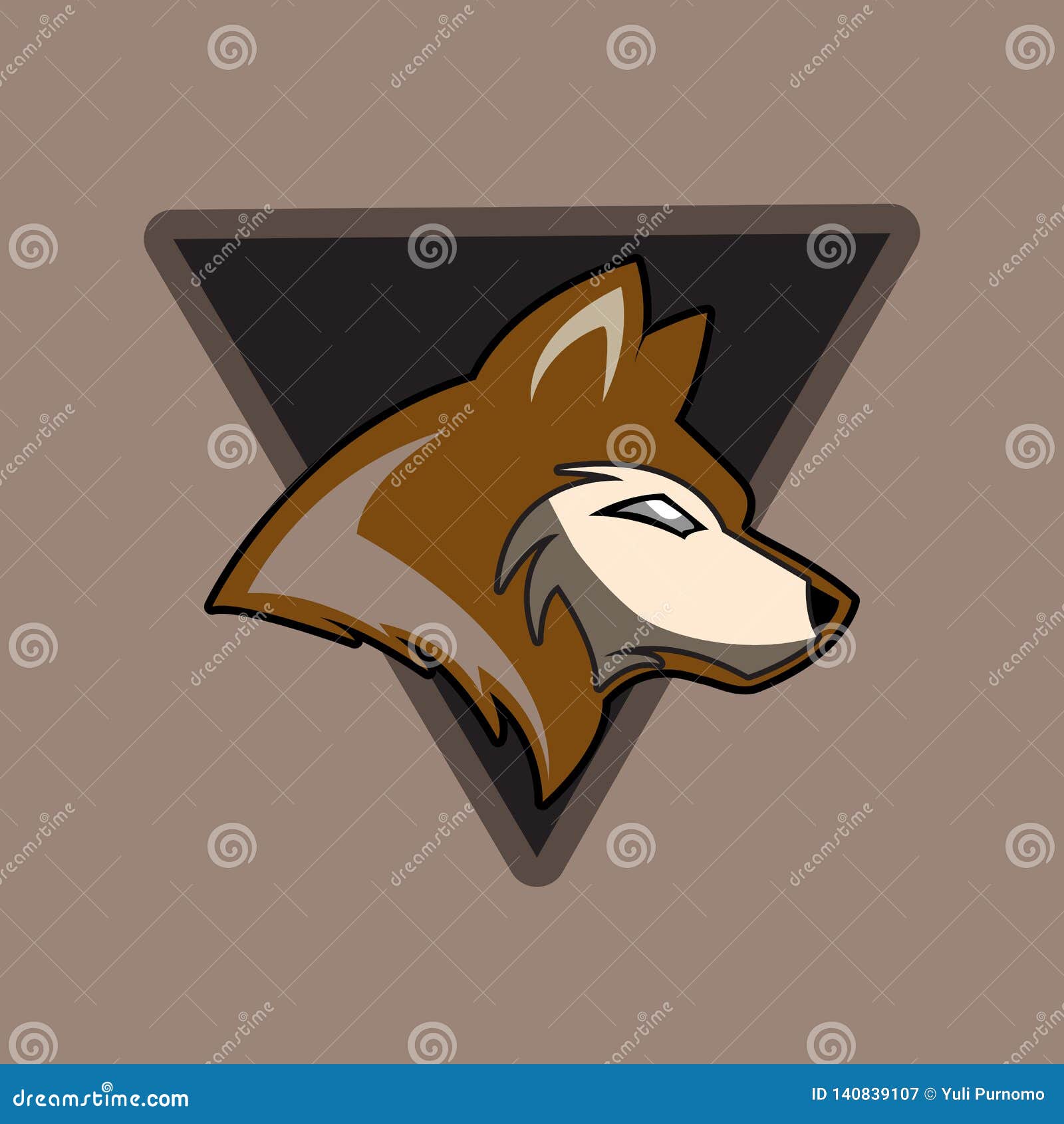 Wolf Head Logo Design Template Stock Vector - Illustration of wolf ...
