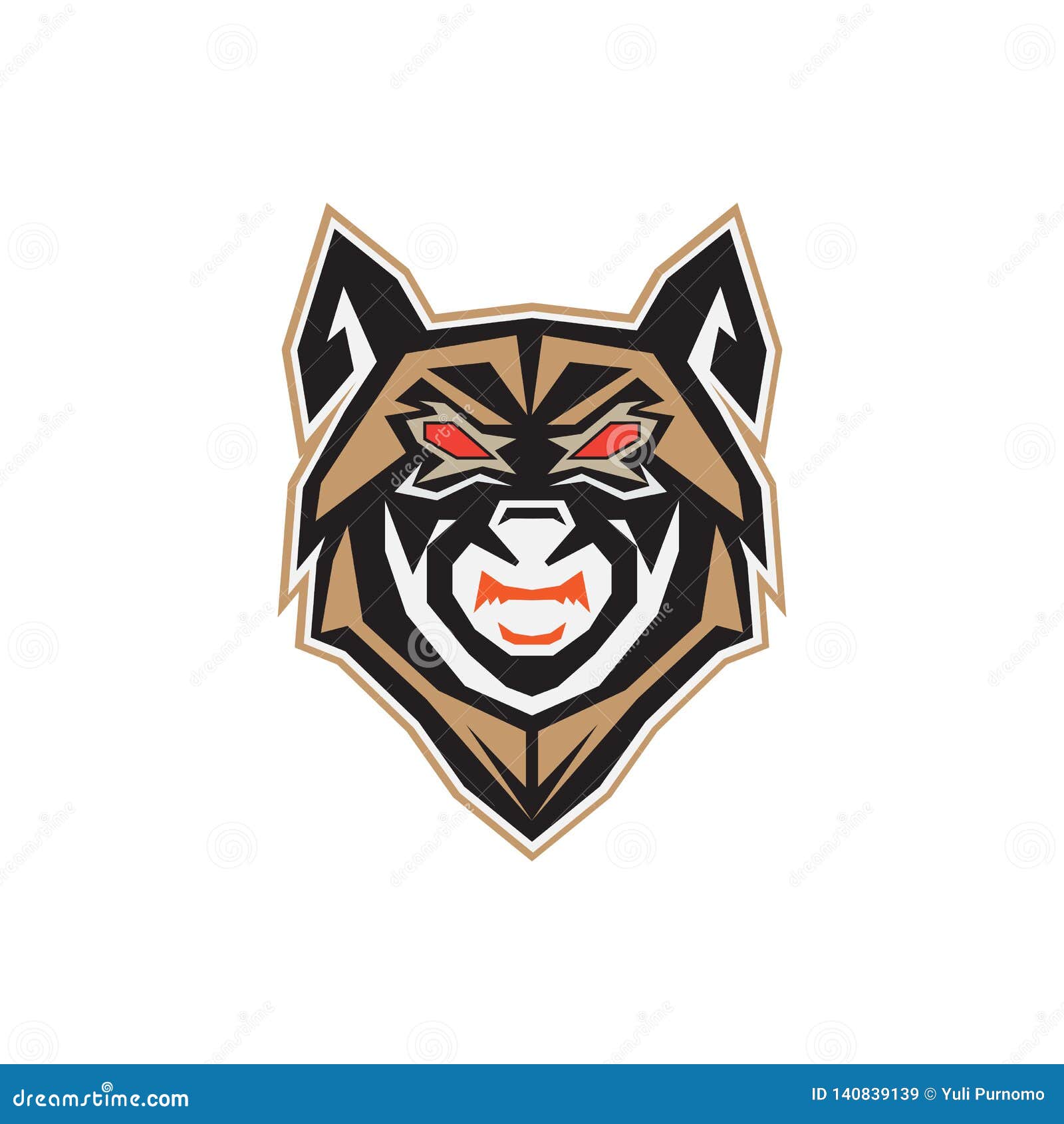 Wolf Head Logo Design Template Stock Vector - Illustration of icon ...