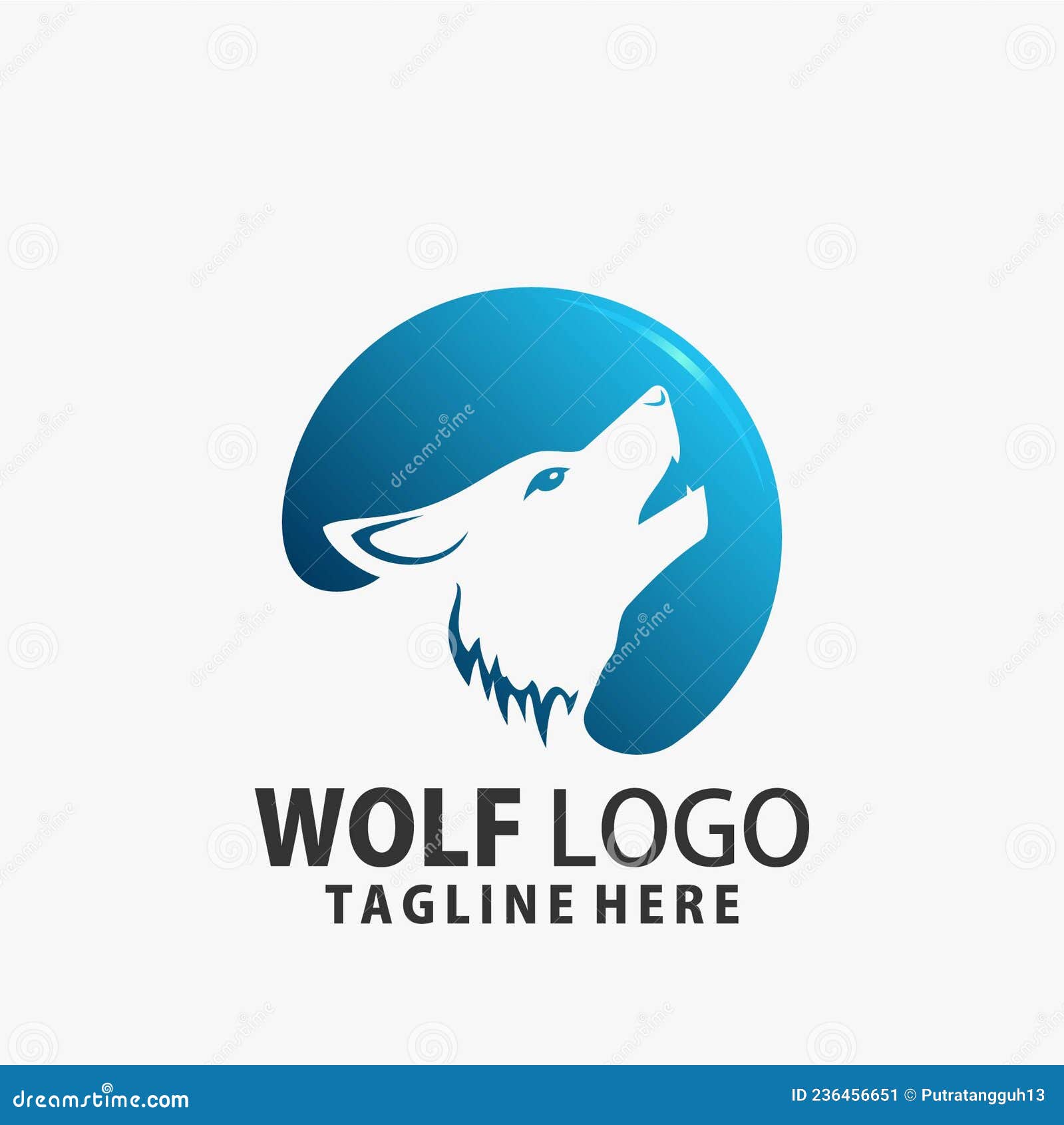 Wolf head logo design stock vector. Illustration of hunting - 236456651