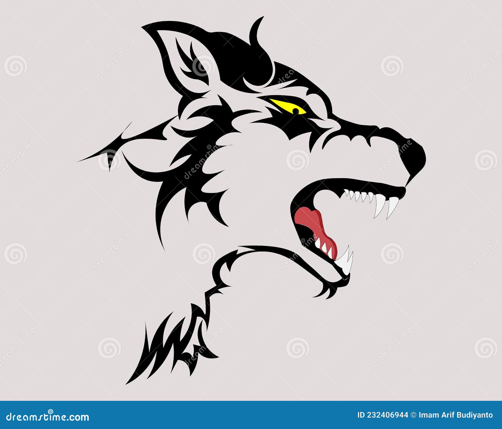 WOLF HEAD LOGO VECTOR ILLUSTRATION Stock Vector - Illustration of icon ...