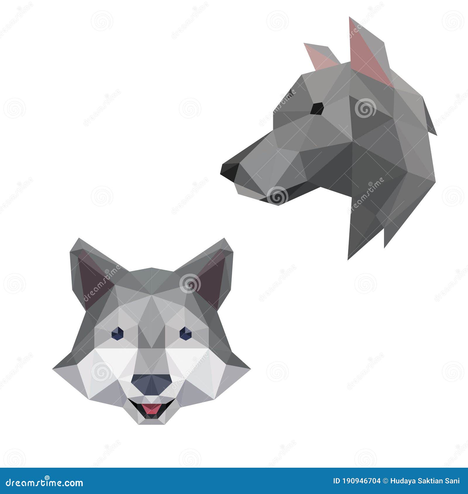 WOLF HEAD with POLYGONAL GEOMETRIC STYLE Stock Vector - Illustration of ...